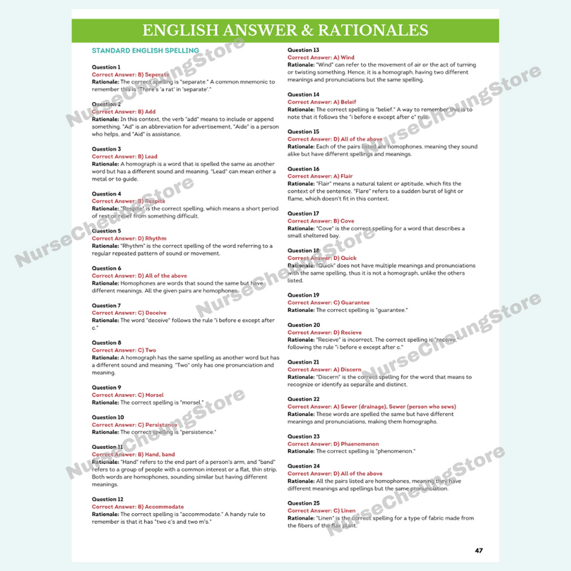 850+ ATI TEAS V7 English Practice Questions by NurseCheung - (DIGITAL